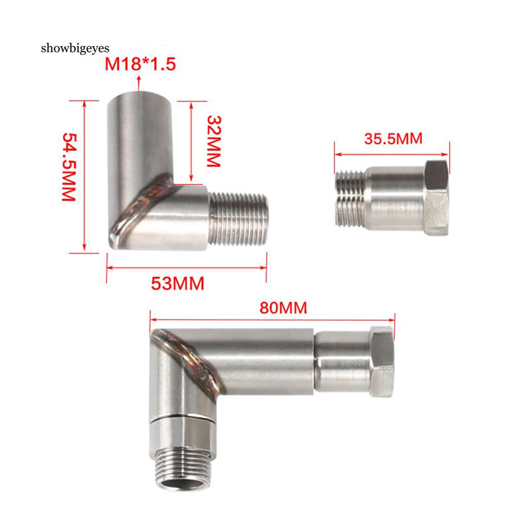 newSGEM18x1.5 O2 Oxygen Sensor Angled Extender Spacer 90 Degree Bung ...