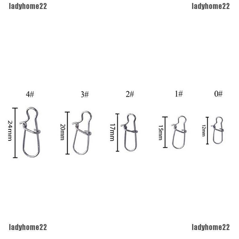 100pcs #0-#4 Fishing Duo-lock Snap Stainless Steel Nice Snaps Tackle ...