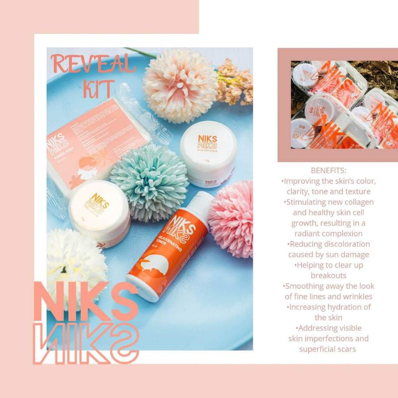 Niks Skin Reveal Kit (Rejuvenating set) with free neoprene mask ...