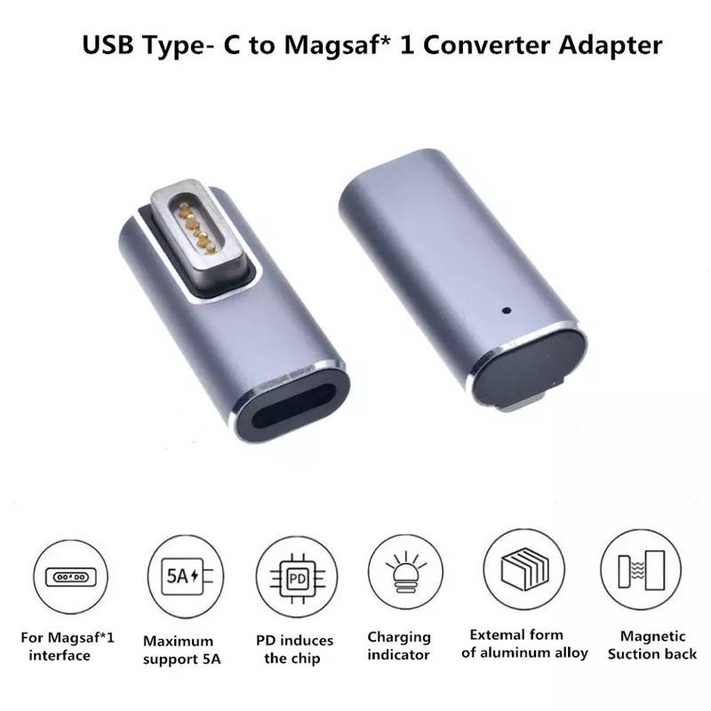 ประเภท C USB PD Adapter สำหรับ Magsafe1 Magsafe 2 แมค-Book Pro USB C ...