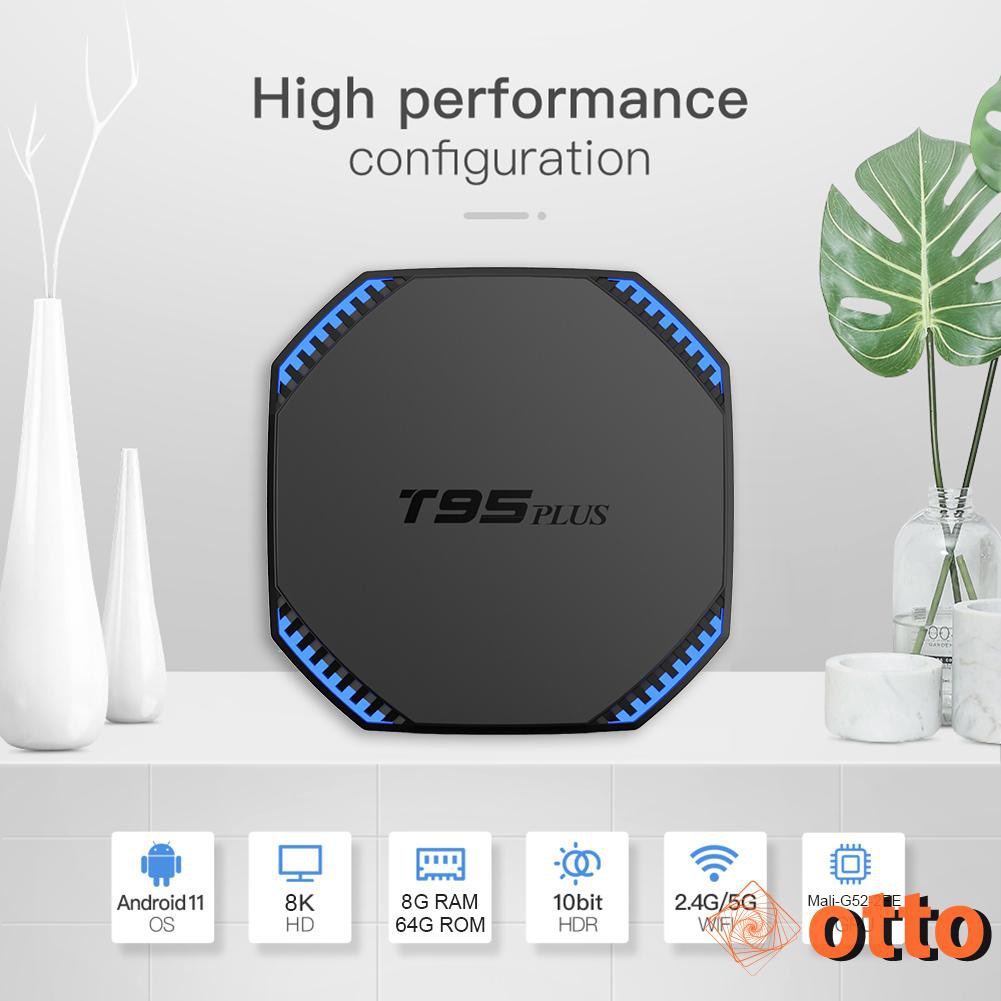Otto.Android 11.0 กล่องทีวี T95 Plus Quad Core 8Gb 64Gb Stb Wifi Bt ชุด ...