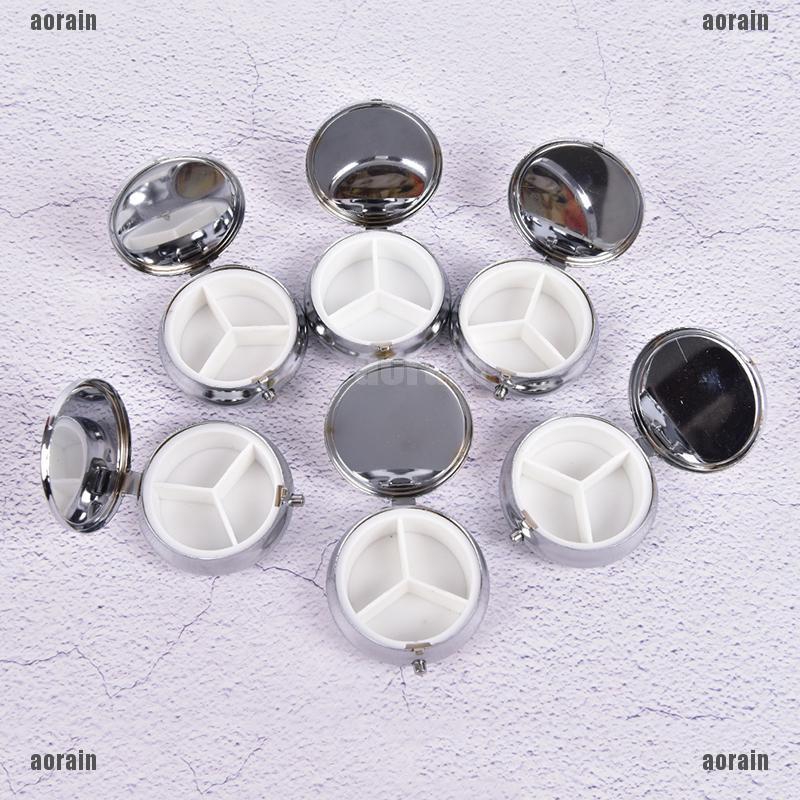AG New Metal Folding pill case Medicine Organizer Pill Box Makeup ...