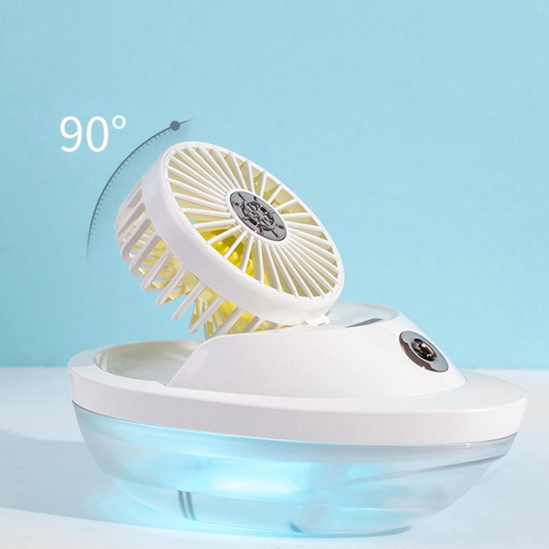 Spray Small Fan Mini USB Charging Humidifier Office Desk Surface Panel ...