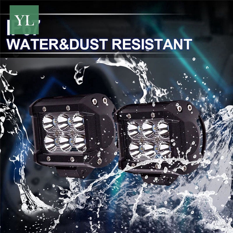 2PCS 18W LED Work Light 4WD Offroad Spot Fog ATV SUV UTE Driving Lamp ...