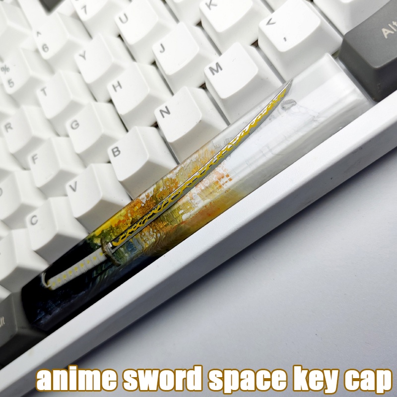 แป้นพิมพ์คอมพิวเตอร์ Anime Sword Keycap 6.25U Resin Translucent DIY ...