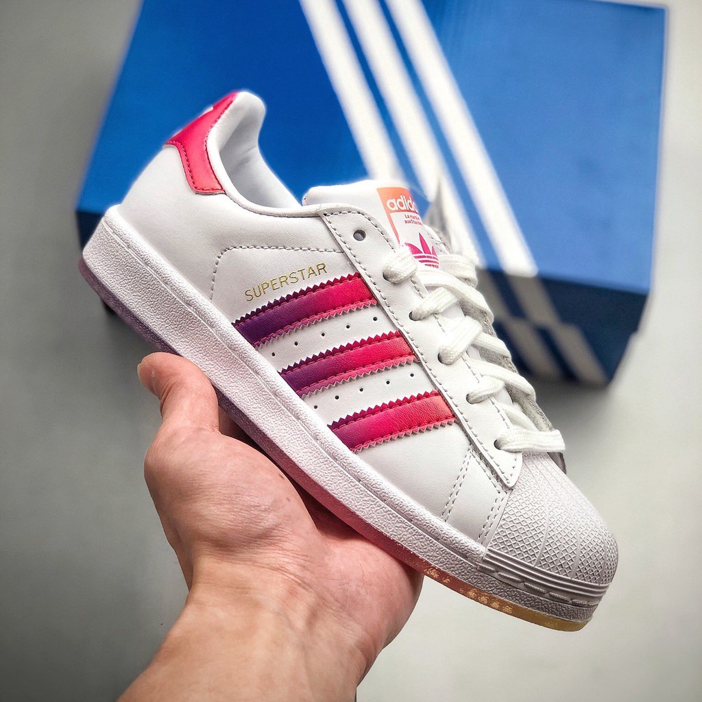 Adidas superstar clover classic men and women low-top casual sneakers ...