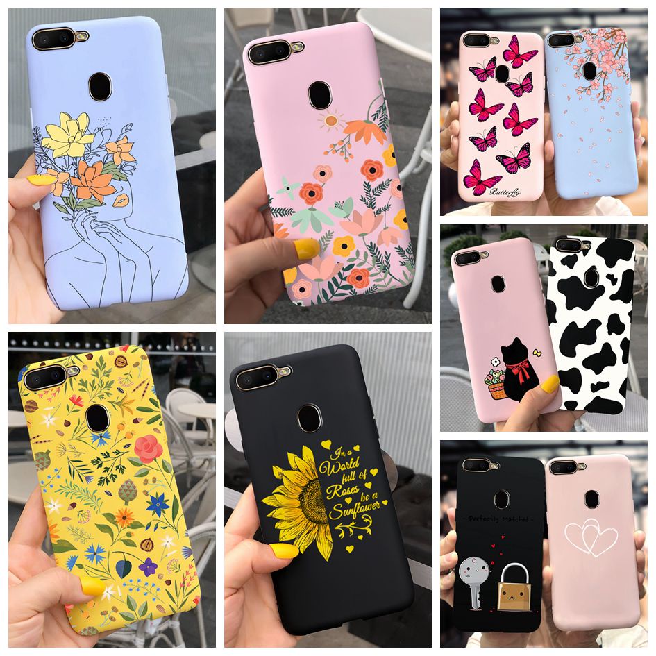 เคสโทรศัพท์ลายดอกไม้สําหรับ Oppo A3s A5s A12 A12e Oppoax5s A7 2018 A 3s