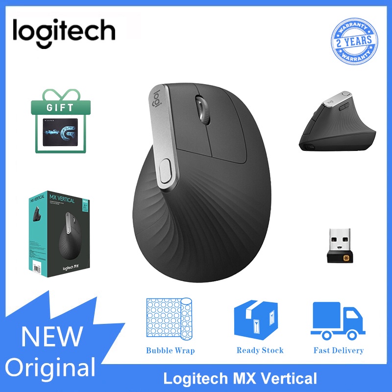 Logitech MX Vertical - เมาส์บลูทูธไร้สาย ตามหลักสรีรศาสตร์ ปรับมุมได้ เพื่อลดความเมื่อยล้า ...