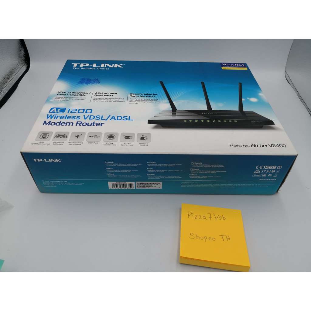 Tp-link Archer VR400 AC1200 Wireless VDSL/ADSL Modem Router | Shopee ...