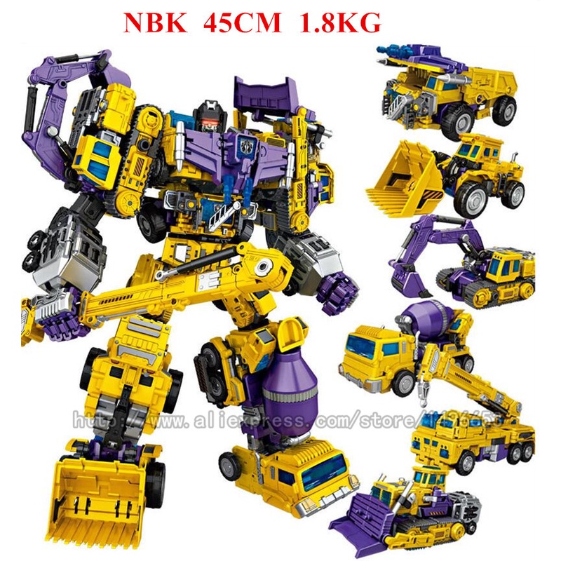 JINBAO NBK 6 IN 1 Repaint Devastator Transformation Toys Boy Robot Car ...