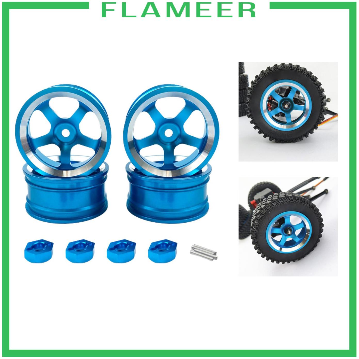 Flameer ขอบล้อโลหะ 4 ชิ้นสําหรับ Mn86Ks Mn86 Mn 112 Rc รถบรรทุกอะไหล่สี ...