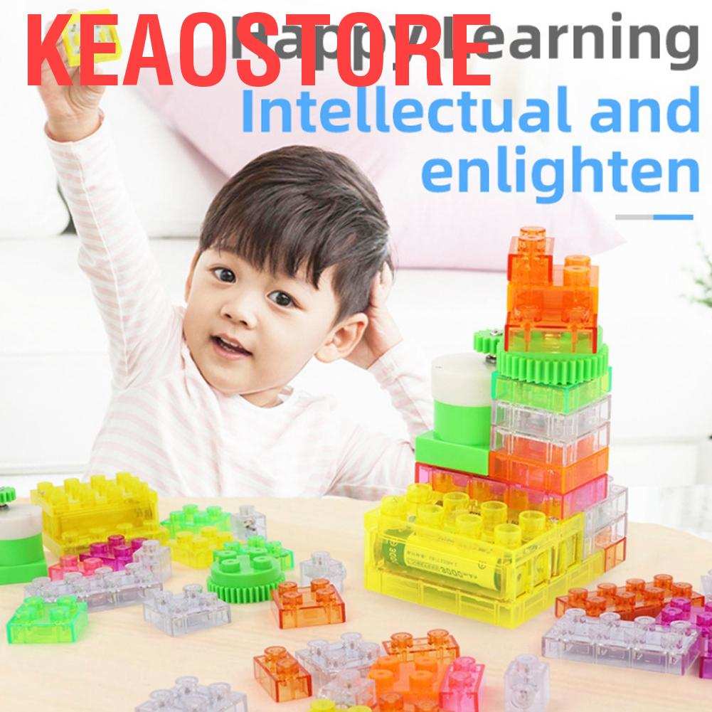 Keaostore 42x Electronic Building Blocks Rotation Light Up DIY Stacking ...
