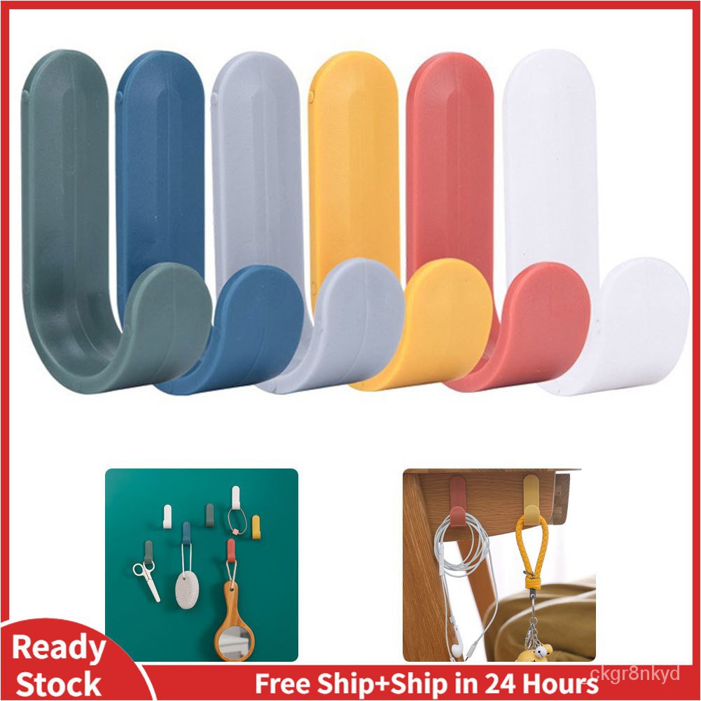 【ขายดี】 Self Adhesive Hooks ห้องน้ำ ABS พลาสติกสำหรับงานหนัก Sticky ตะ ...