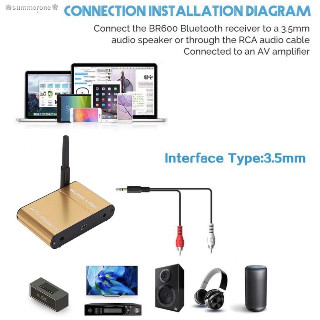 ส่งไวจากไทย????X500 Bluetooth 4.0 HiFi Audio Receiver Wireless Music ...