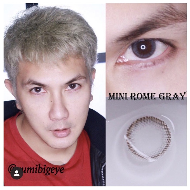 คอนแทคเลนส์ รุ่น Mini rome gray (Dreamcolor) มีค่าสายตาตั้งแต่ 0.00-5. ...