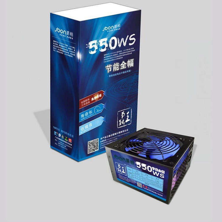 爵柏550WSเดสก์ท็อปคอมพิวเตอร์โฮสต์แหล่งจ่ายไฟกว้างเงียบความชื้นหลักฐานแหล่งจ่ายไฟสนับสนุนI7และ8 ...