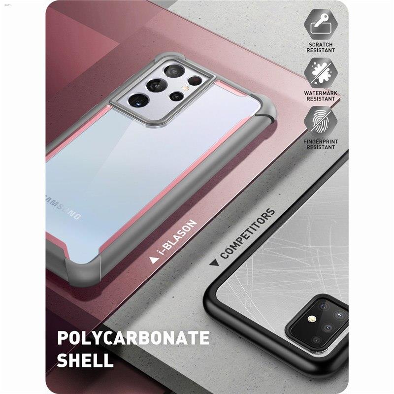 I-BLASON For Samsung Galaxy S21 Ultra Case 6.8 inch (2021) Ares Full-Body Rugged Bumper Cover ...