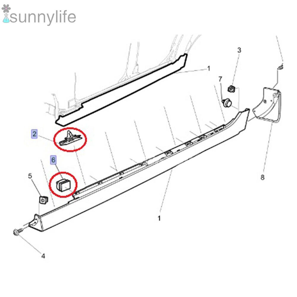 ชุดคลิปหนีบกระโปรง ด้านข้าง 16 ชิ้น 92138807 92138808 สําหรับ Holden VE ...