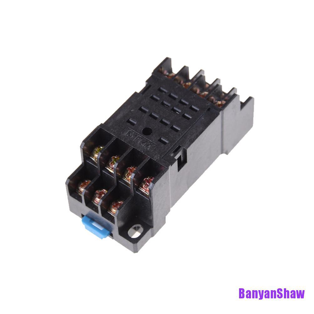 (bany) My 4nj 12v/24v/220 V คอยล์เพาเวอร์รีเลย์ Din Rail 14 Pin 4pdt ...