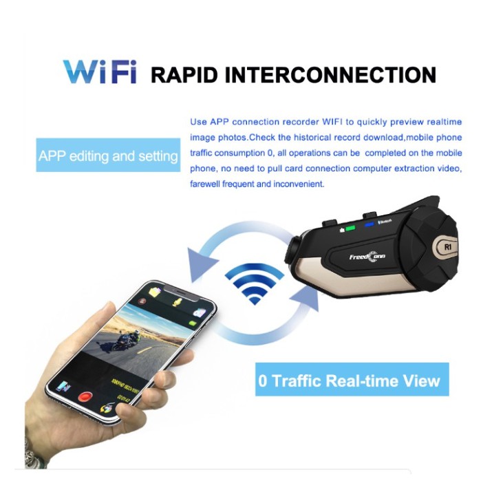 Freedconn r1 Motorcycle Camera1080P HD camera motorcycle waterproof ...