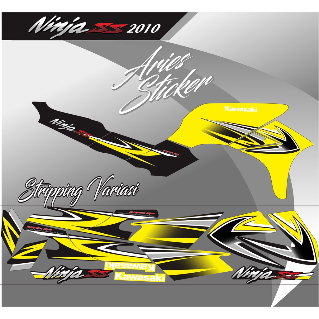 สติกเกอร์ พิมพ์ลาย สําหรับ Kawasaki ninja ss 2010 - aries_sticker.th ...
