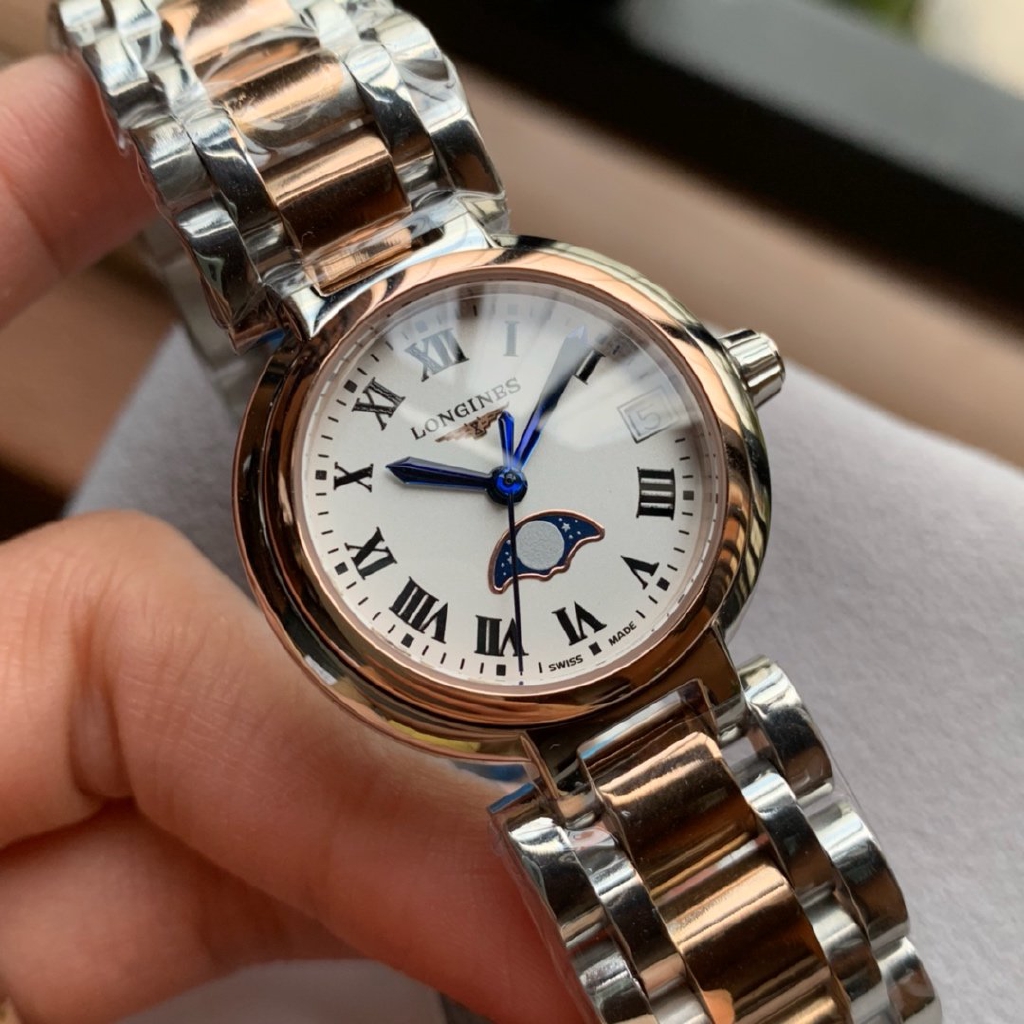 Longines Xinyue ชุดนาฬิกาอิเล็กทรอนิกส์กันน้ำลึก Longines Heart Moon ...