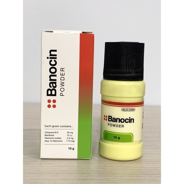 พร้อมส่ง Banocin Powder บาโนซิน ผงโรยแผล ขนาด 10 กรัม ต่อ 1 ขวด แผลสด ...
