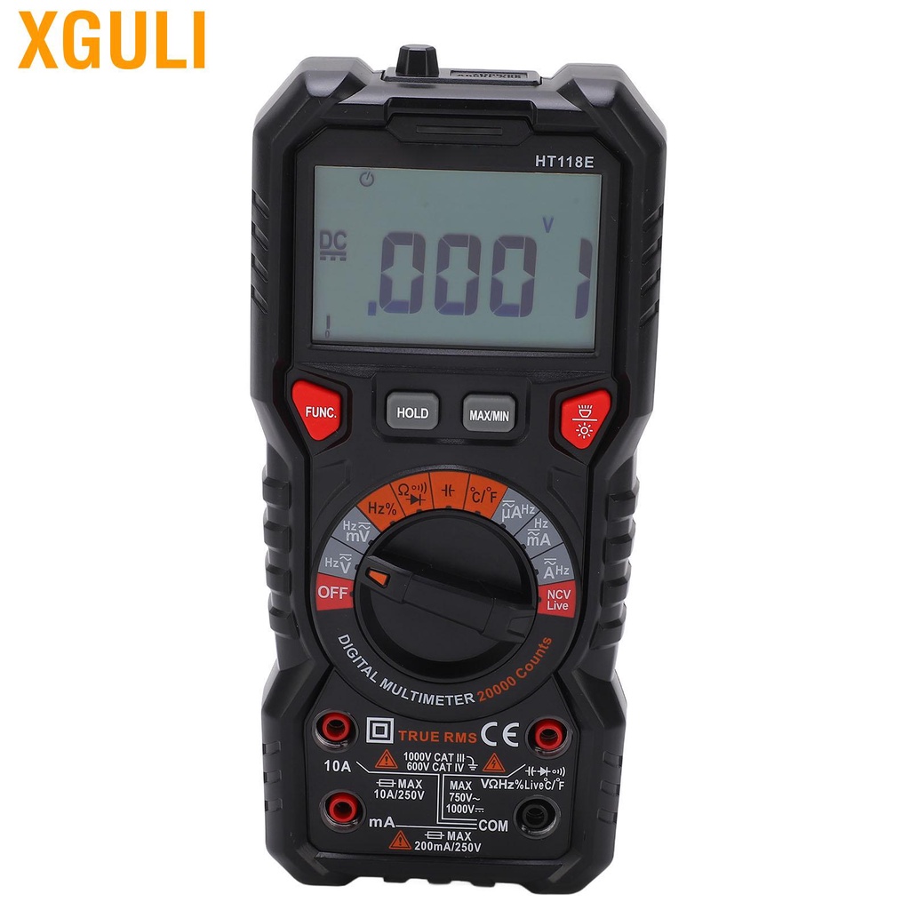 Xguli Digital Display Multimeter Voltage Current Resistance Capacitance ...