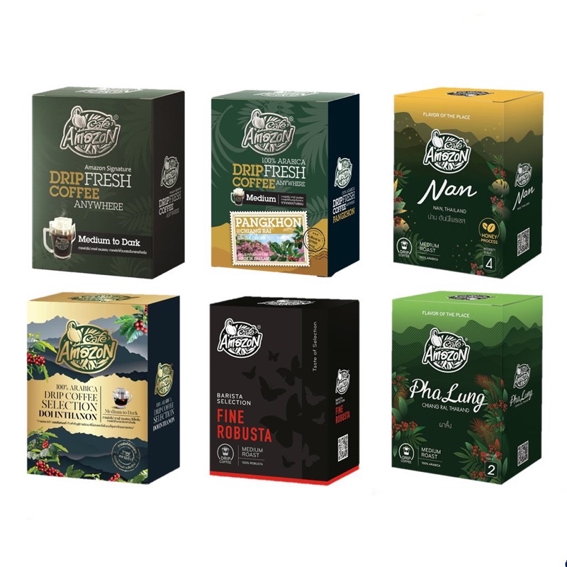 Amazon Drip Coffee กาแฟดริป อเมซอน คาเฟ่ อเมซอน (เลือกรสชาติ) | Shopee ...