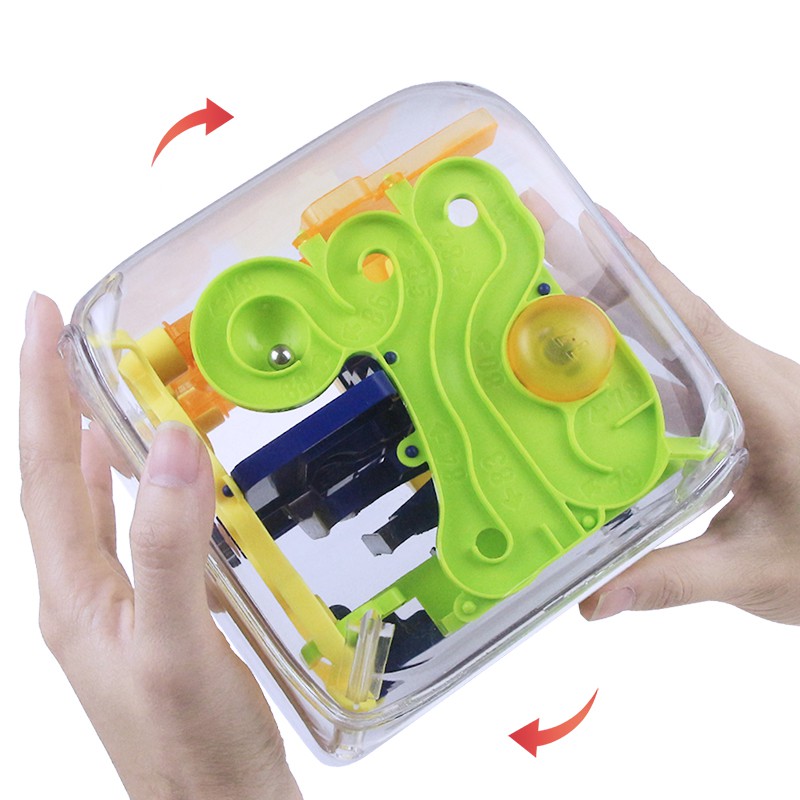 3D Magic Cube Puzzle Maze Hand Game Case Box Marble Puzzle Fun Brain ...