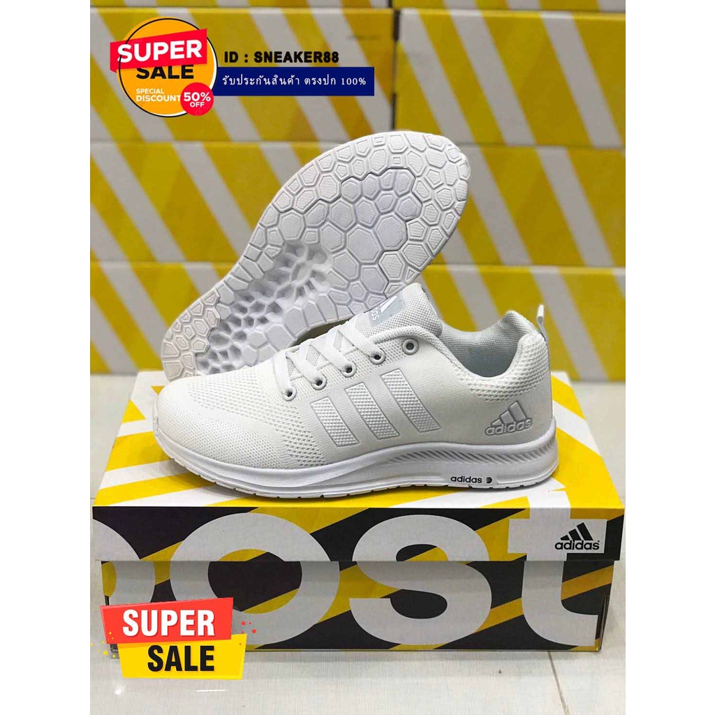 ตรงปก100รองเท้าผ้าใบadidas size 37-45 (เผื่อ1ไซส์) รองเท้าสีดำ รองเท้าทำงาน รองเท้ากีฬา รองเท้า ...