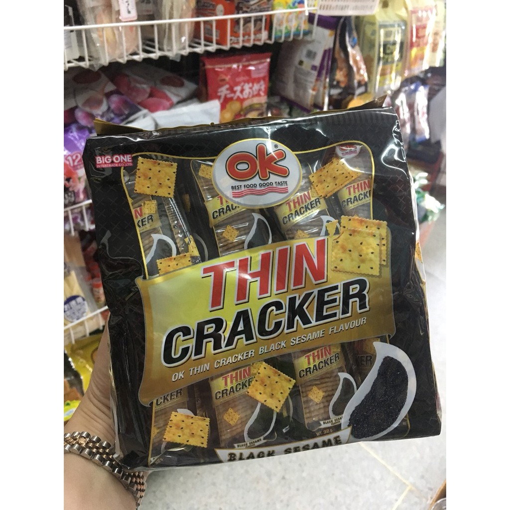 THIN Cracker OKมี3รสแผ่นบางกรอบอร่อยจ้าา | Shopee Thailand