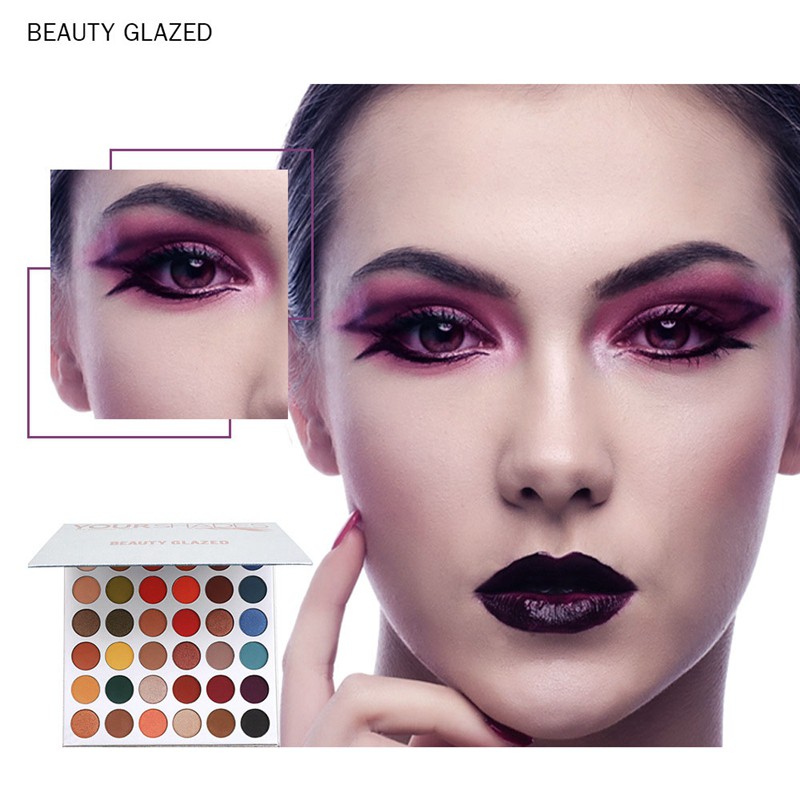 Beauty Glazed 36 Colors Eyeshadow High Shimmer Makeup Pigment Eye ...