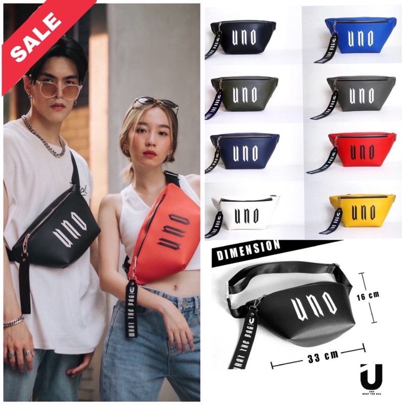 UNO BAG NO.1 ️ กระเป๋าคาดอก กระเป๋าคาดเอว ผลิตจาก หนัง PVC PU ลิขสิทธิ์ ...
