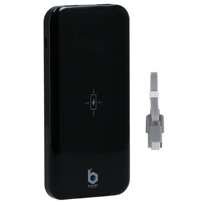 Blue Box Power Bank 10000 mAh 2 x USB-A Wireless P2 Black แบตสำรอง by ...