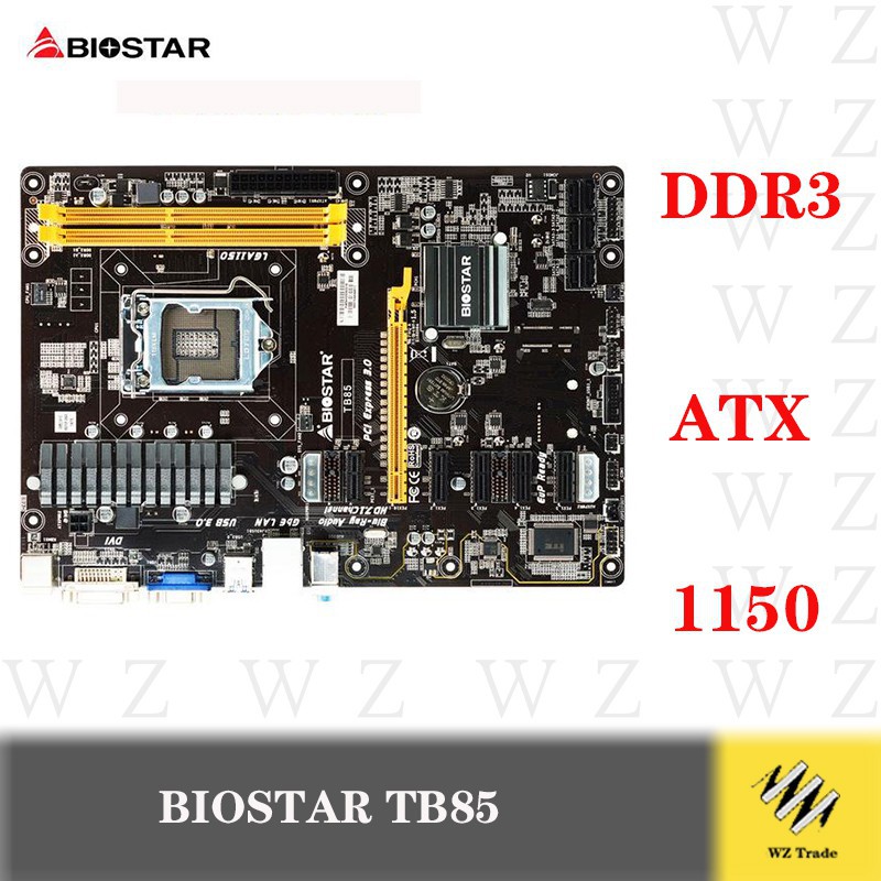 เมโมรี่ การ์ด Wz Biostar Tb85 Baffle Btc 1150Chip Set Intel Form ปัจจัย ...