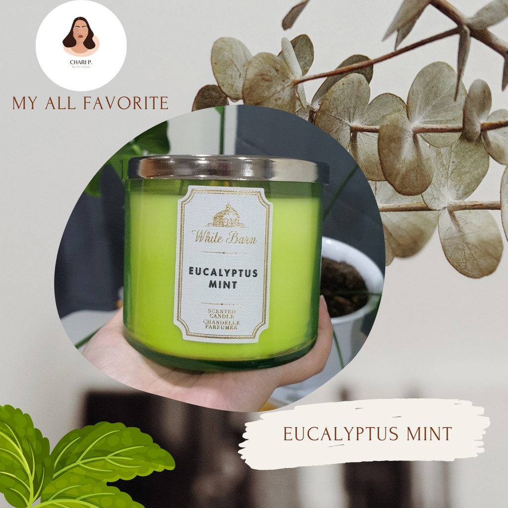 เทียนหอม Bath and body works 3 wick shop Eucalyptus MINT ...