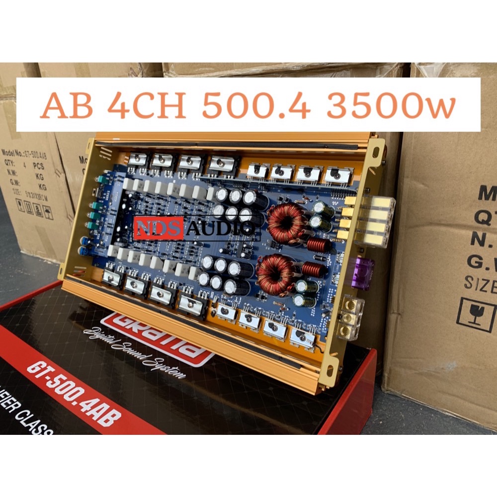 รับส่วนลด 20ใส่โค้ด YD2M88 รุ่นใหญ่GRATIA GT-500.4AB เกาหลีแท้ แรง รายละเอียดครบจบใส้สวยๆ ขับ ...