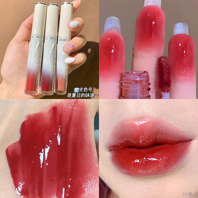 merrezca ลิปmerrezca ลิป Angel Wings Water light mirror glass lip glaze ...