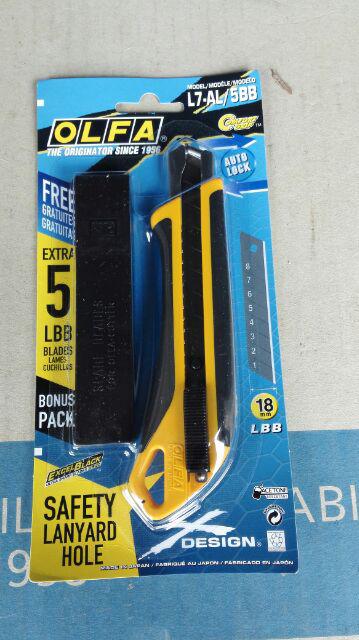มีดคัตเตอร์ OLFA รุ่น L7-AL โฉมใหม่ มาพร้อมกับด้ามจับยางกันลื่น ระบบ AUTO-LOCK | Shopee Thailand