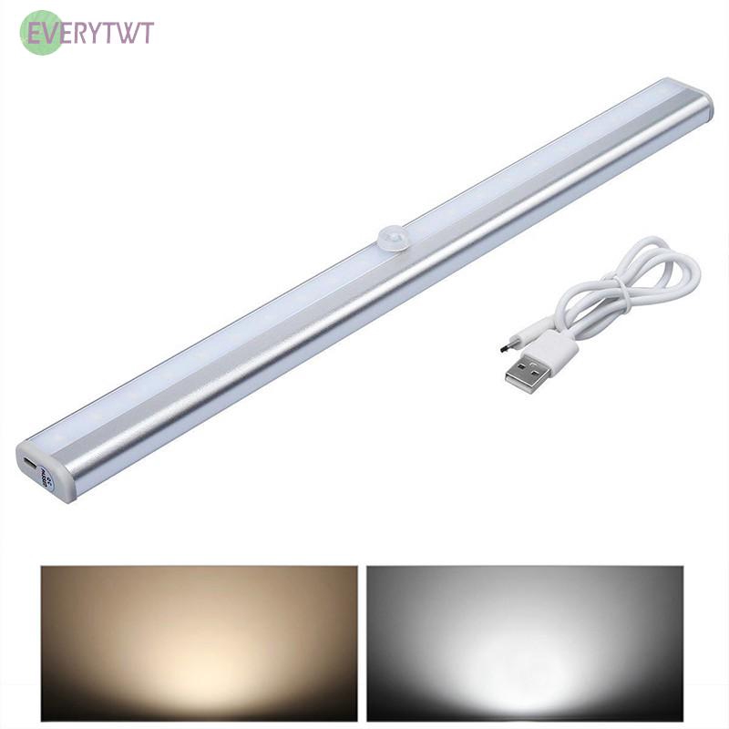 EVER Rechargeable PIR Infrared Sensor Motion Detector Wall Night Light ...