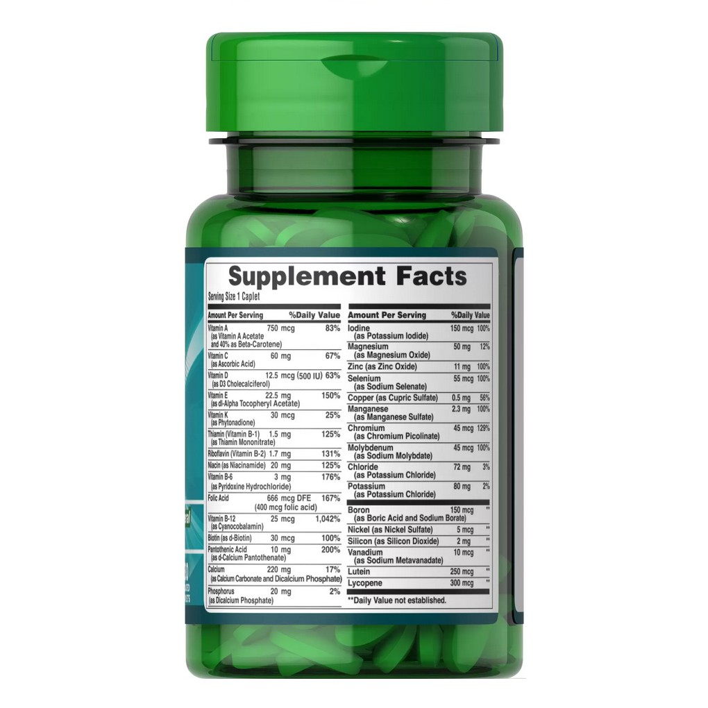 Puritan's Pride ABC Plus® Senior Multivitamin Multi-Mineral Formula ...