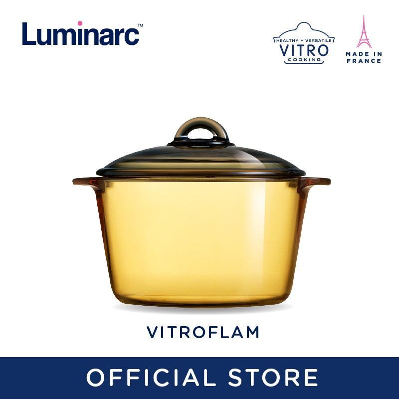 Luminarc France Vitroflam Amber Casserole (3 Litre) หม้อแก้วทนร้อน 3 ...