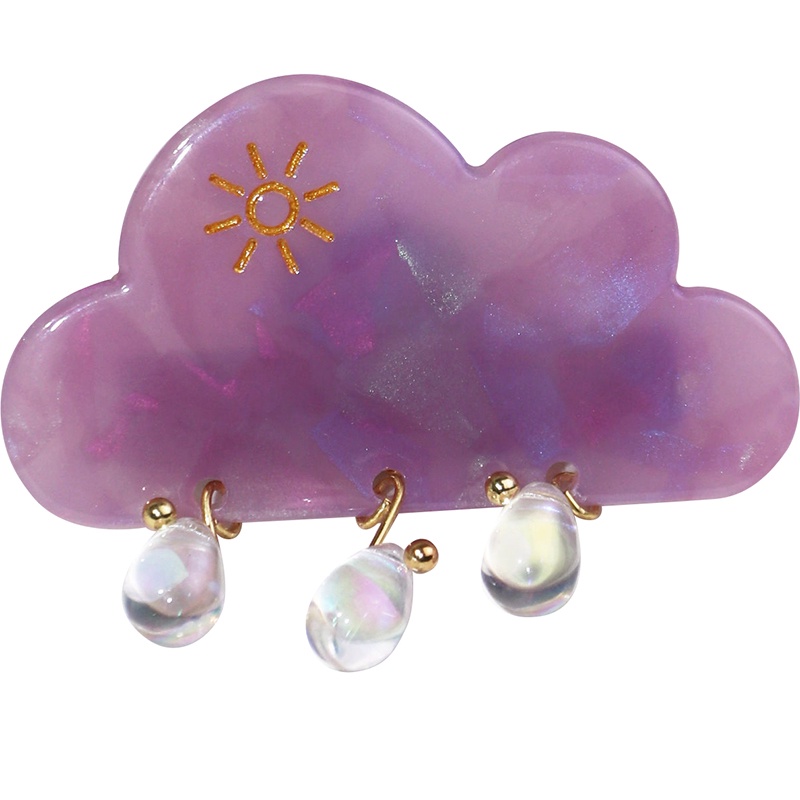 Yunyu Mood Original Hairpin คลิปด้านข้าง Rainbow Raindrop อุปกรณ์เสริม ...