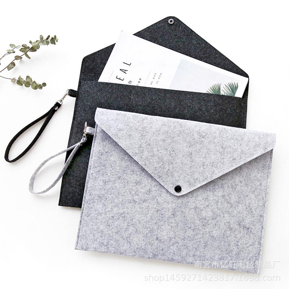 KENTON Simple Felt Folder Business Filing Documents Felt File Bag ...