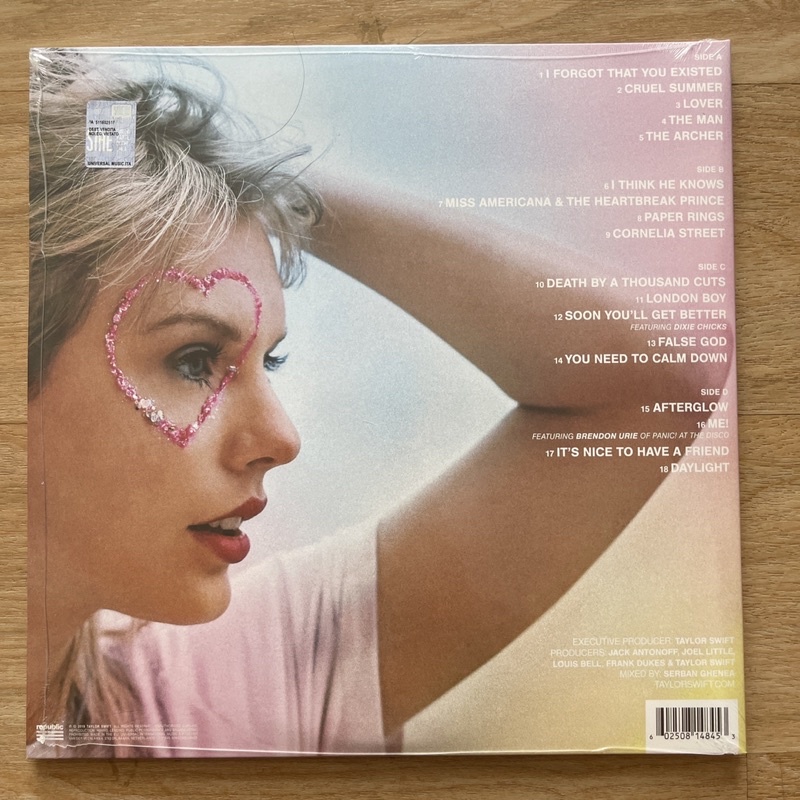 แผ่นเสียง Taylor Swift Lover limited 2 colored vinyl LP EU แผ่นเสียงมือ ...
