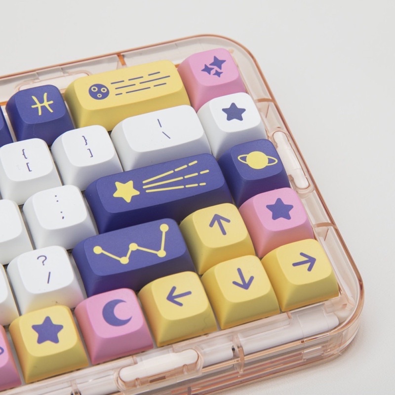132 คีย์ Astrology Keycaps XDA Profile Constellation Space PBT Dye Sub ...