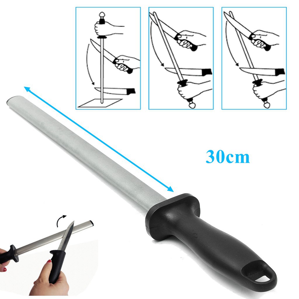 Oval 600# Diamond Knife Sharpening Steel Rod Sharpener Tool 2awb ...