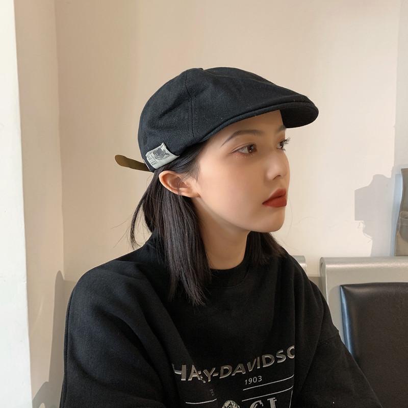 2022prettyTopi Sesuai Wajah Bulat Jepun Keperibadian Sastera Retro Topi ...