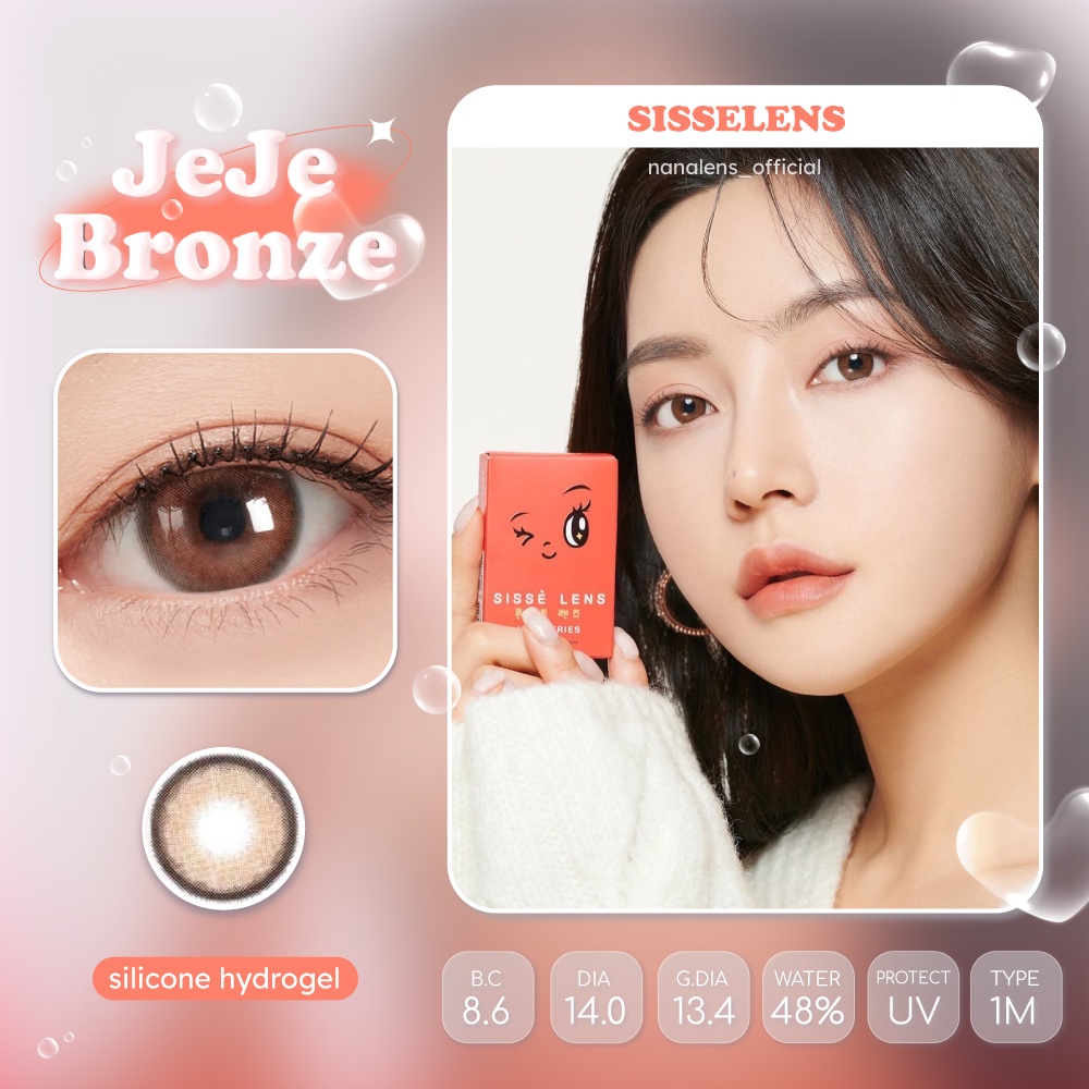 (ส่งฟรี)Sisse Lens รุ่น JeJe สี Bronze Pearl คอนแทคเลนส์รายเดือน ...